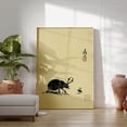 Beetle Silhouette Poster, Minimal Ink Print, Asian Decor, Zen Artwork ...