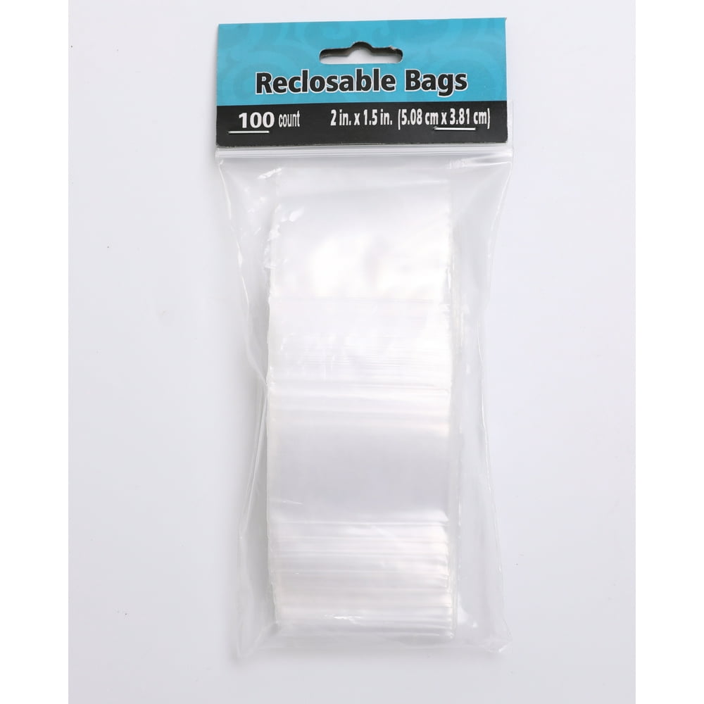 100 Baggies W 2"X1.5" H Small Reclosable Seal Clear Plastic Poly Bag ...