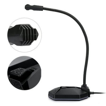 Computer Microphone, Stable Omnidirectionnel RGB Microphone For PC ...