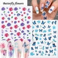ECHOYY Nail Stickers Retro Size Nail Stickers Color 3D Stickers Easy To ...