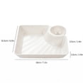 Integrated Dumpling Plate With Vinegar Dish PP Plastic Divided Plate ...