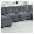Armless Chair for Living Room - Dark Gray Corduroy Accent Chair ...