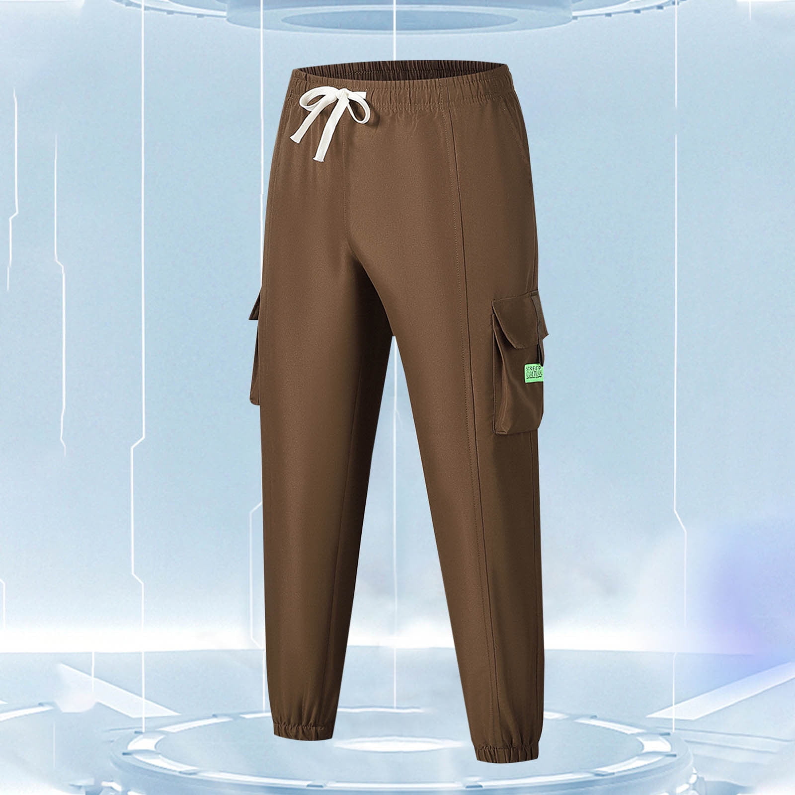 Click here for Asjyhkr Cargo Pants For Men Elastic Waist Drawstri... prices