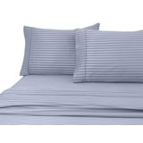 King Size 600 Thread Count 100% Cotton Wrinkle Free Striped Sheet Set ...