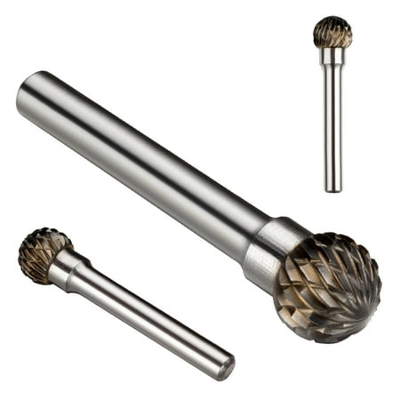Double Cut Tungsten Carbide Rotary File 15/32" Head 6mm Shank Ball Shaped | Walmart Canada