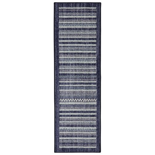 Mohawk Home Blue Mix Striped Indoor Living Room Runner, Blue, 1'8" x 5 ...