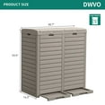 Dextrus 62 Gallon Outdoor Resin Trash Can, Dual Compartments, Easy to ...