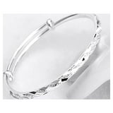 Willstar Adjustable Bangle Plating 925 Silver Bracelet Ladies Jewellery ...