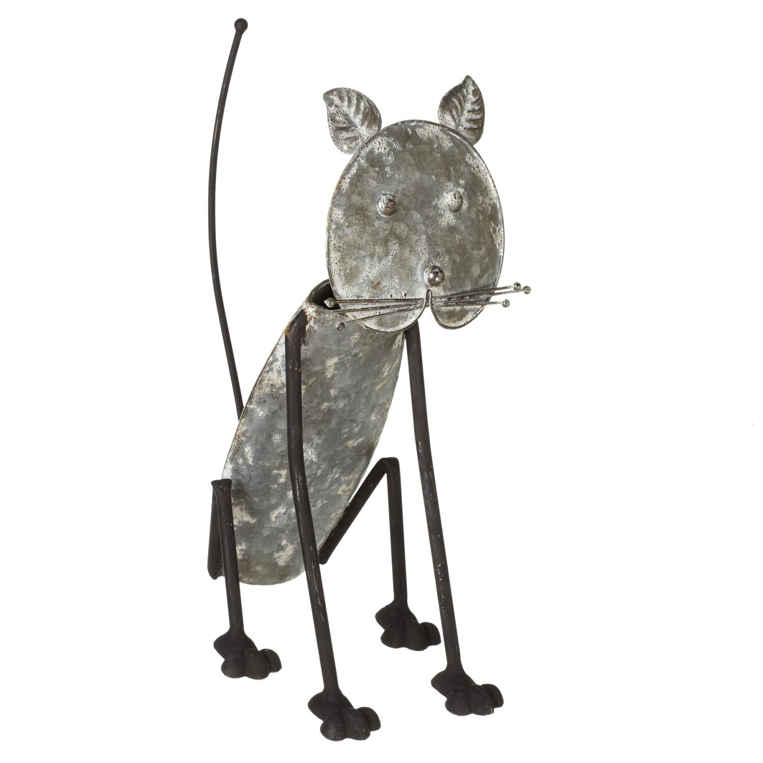 CBK Metal Distressed White Galvanized Cat 158092 - Walmart.com