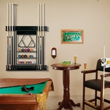 Gymax Billiard Cue Rack Only Wall-mounted Billiard Stick Holder Wall ...