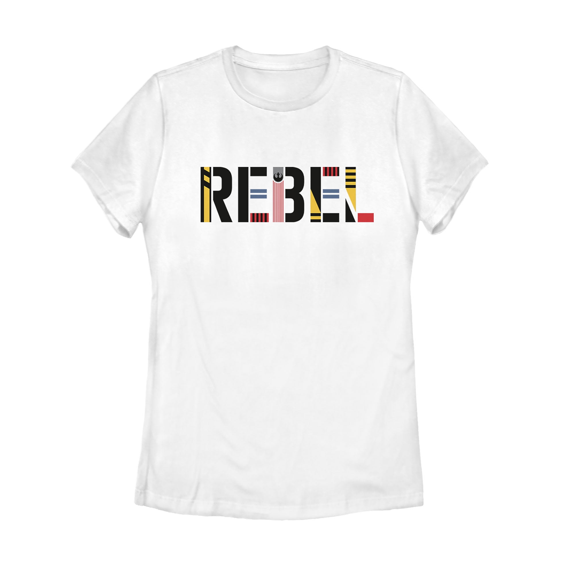 Women's Star Wars: The Rise of Skywalker Rebel Text Graphic Tee White ...