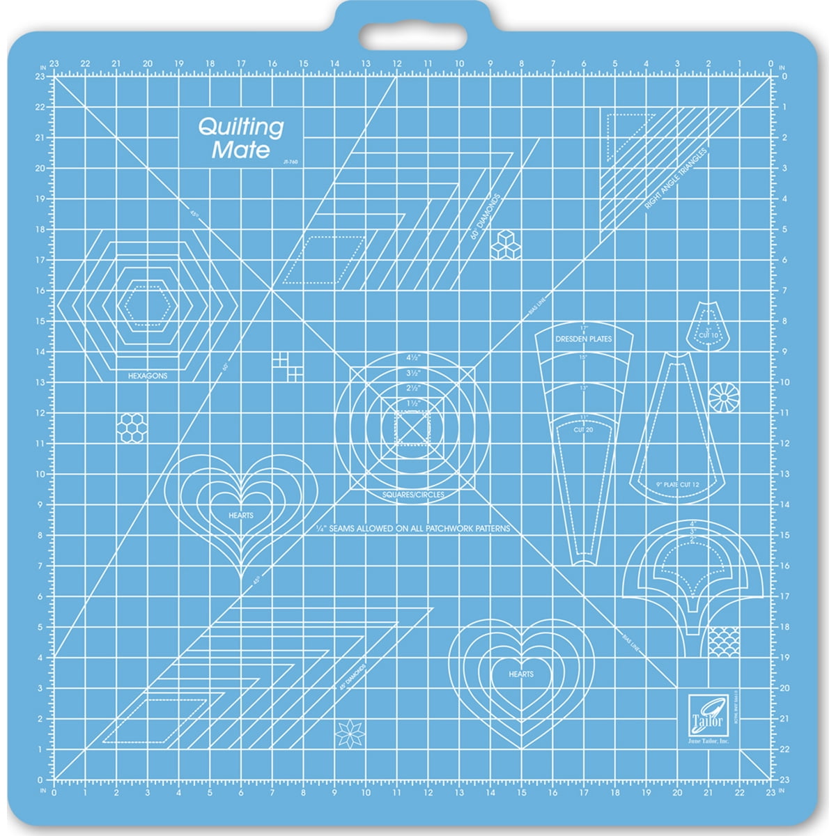 June Tailor Gridded Rotary Mat with Handle, 1 Each - Walmart.com ...