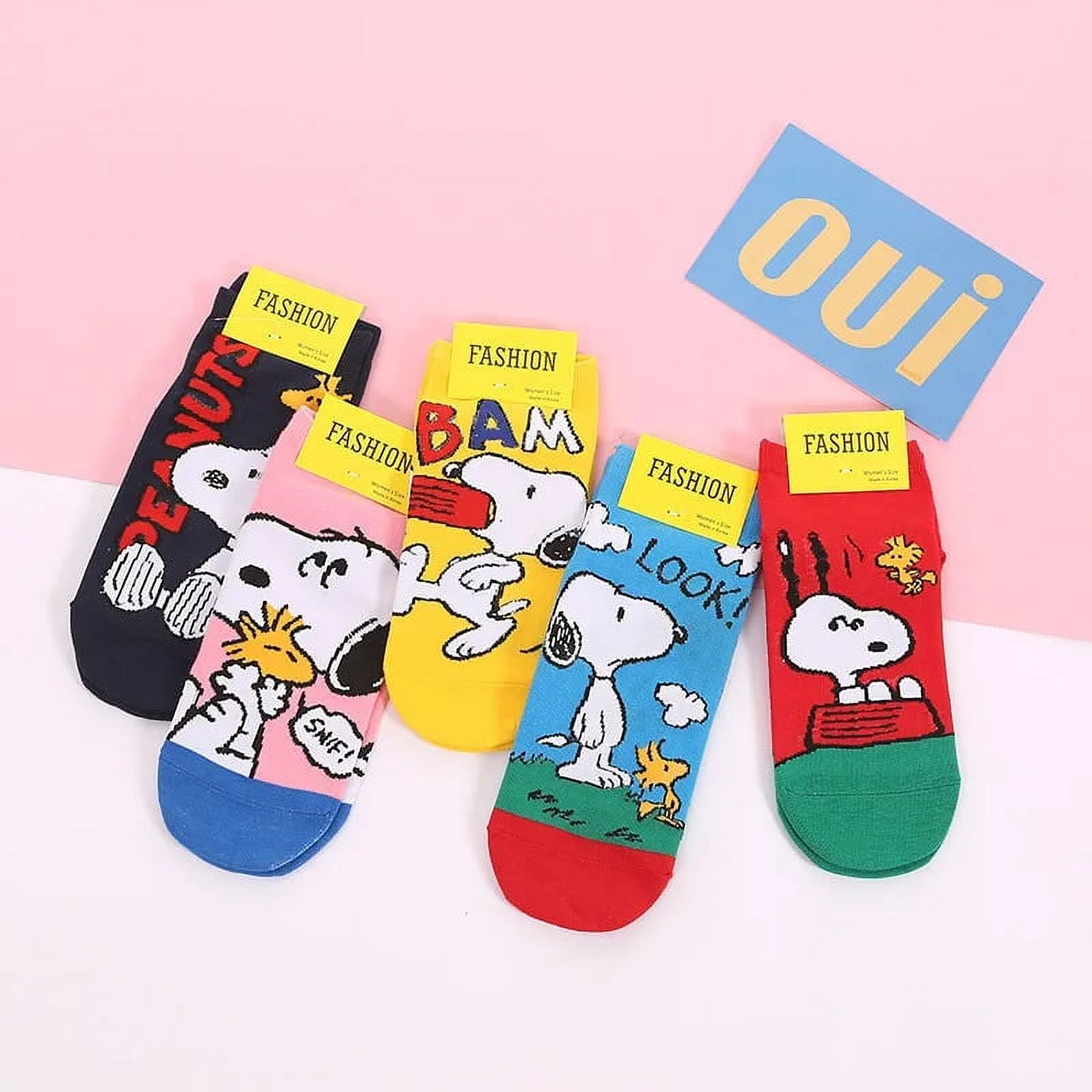 Click here for Yening 5 Pairs Snoopy Womens Socks Cartoon Cotton... prices