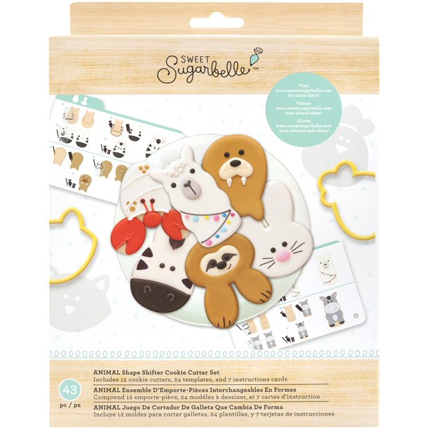 Sweet Sugarbelle Cookie Cutter Set 12/Pkg-Shape Shifter - Animal ...