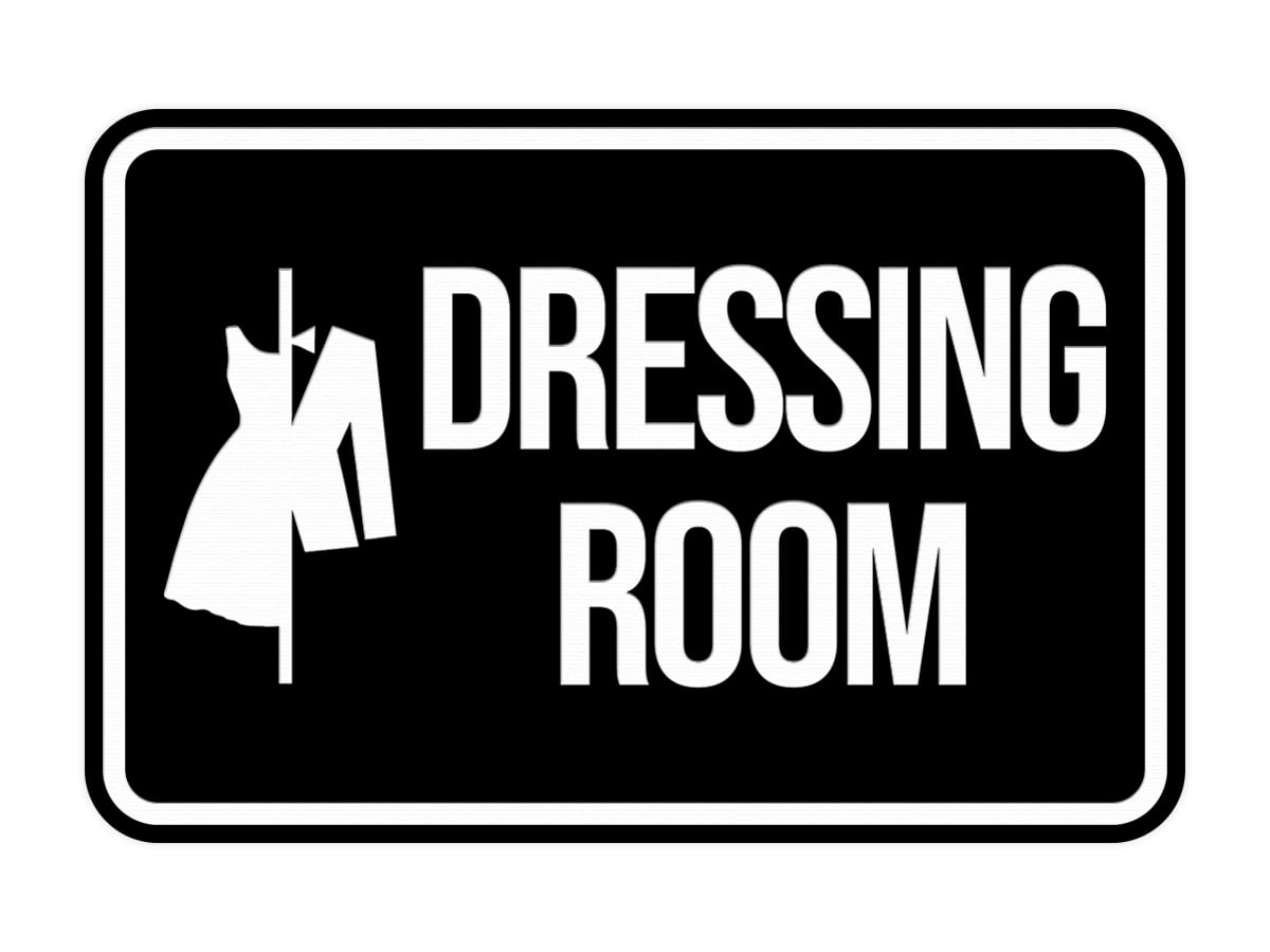 Classic Framed Dressing Room Sign (Brushed Silver) - Small - Walmart.com