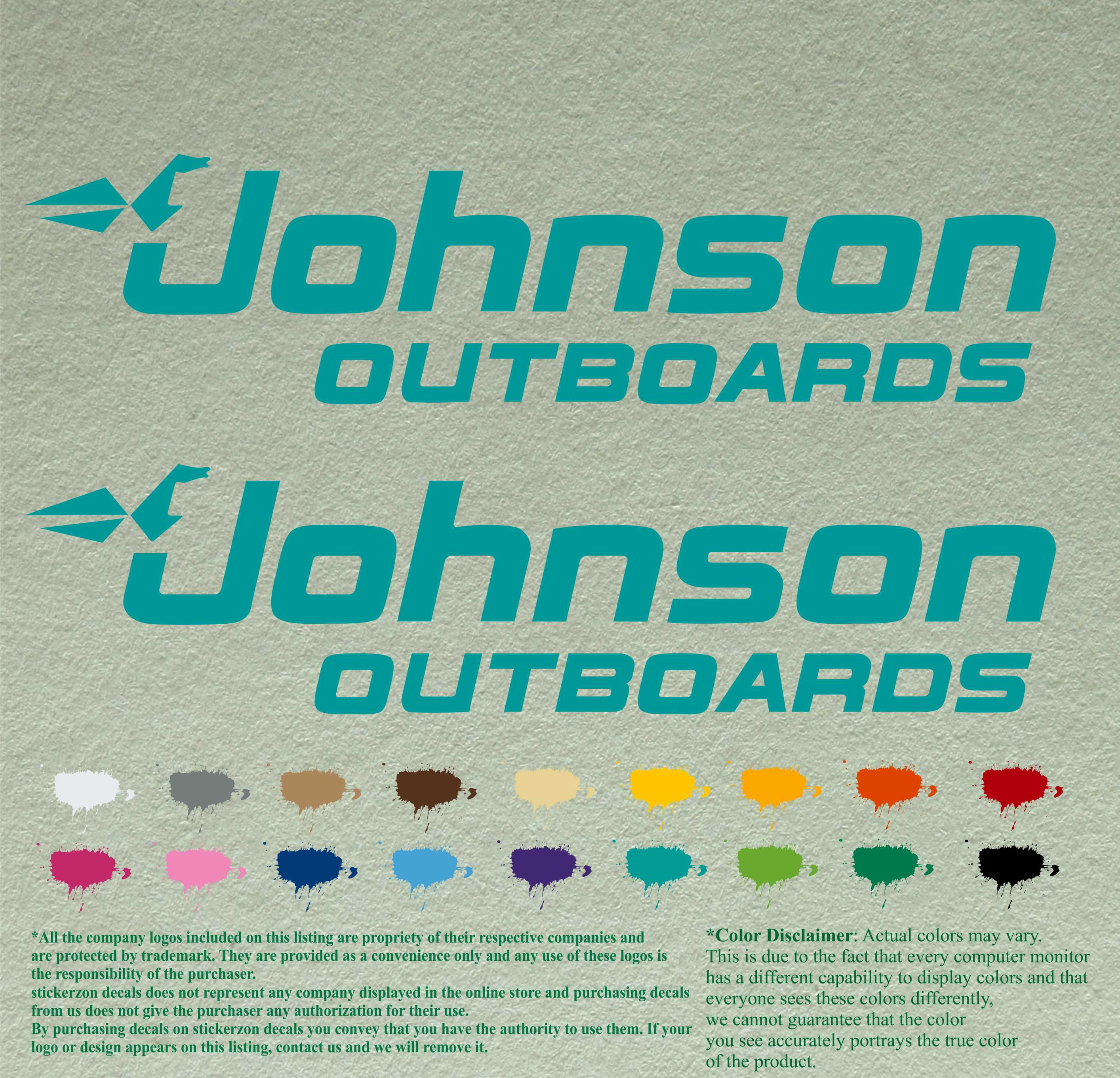 Johnson Boats Compatible Replacement Restoration Decals Vinyl Stickers ...