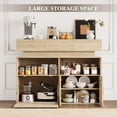 55 Inch Buffet Sideboard Cabinet – 3 Drawers, Adjustable Shelf – Multi ...