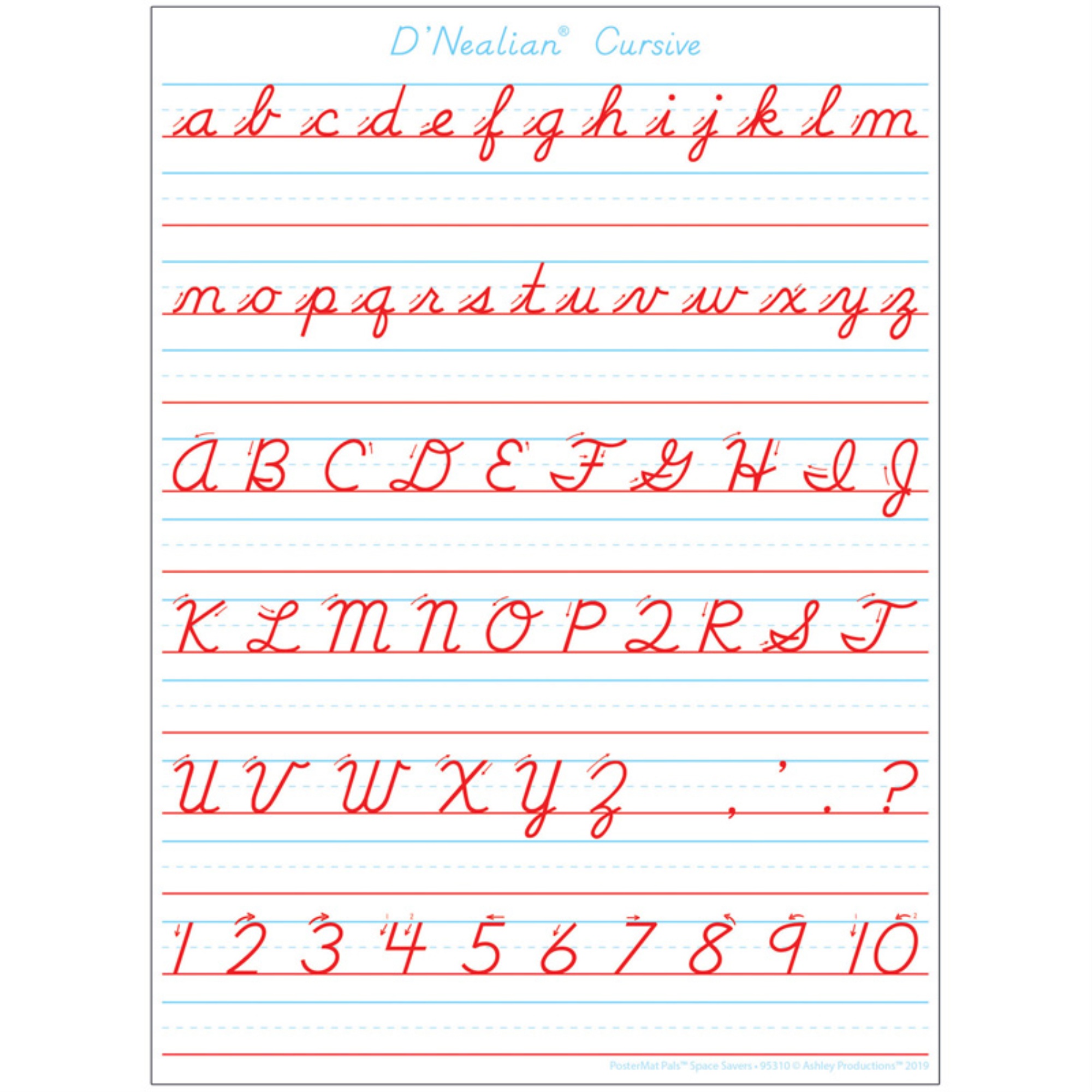 Smart Poly Single Sided PosterMat Pals Space Savers D Nealian Cursive Smart Poly Single Sided PosterMat Pals Space Savers D Nealian Cursive