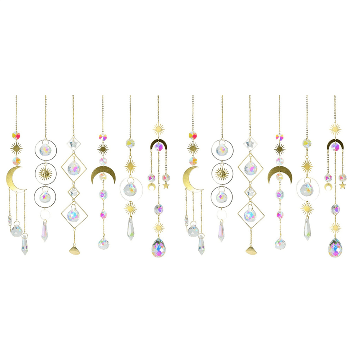 Click here for Unbranded 12pieces Colorful Crystals Suncatcher Ha... prices