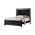 Glamourous Queen Size Bed With Headboard And Solid Wood Frame Panel ...