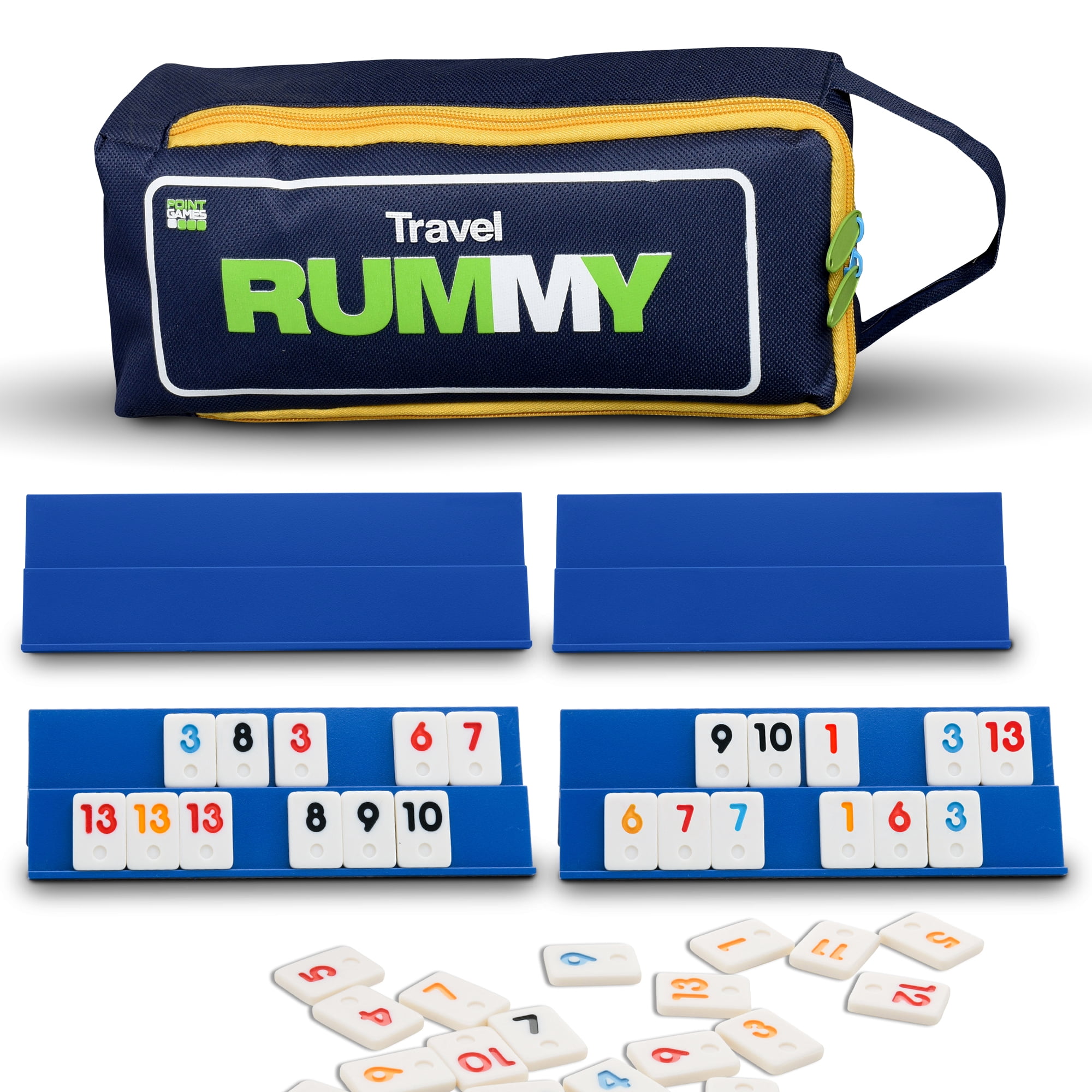 Point Games Classic Mini Rummy Game Set with 4 Exclusive Folding ...