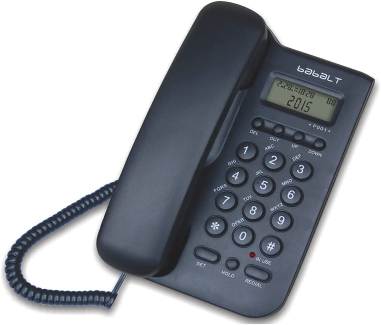 Corded Basic Landline Phone, FSK/DTMF ple Caller ID Telephone with LCD ...
