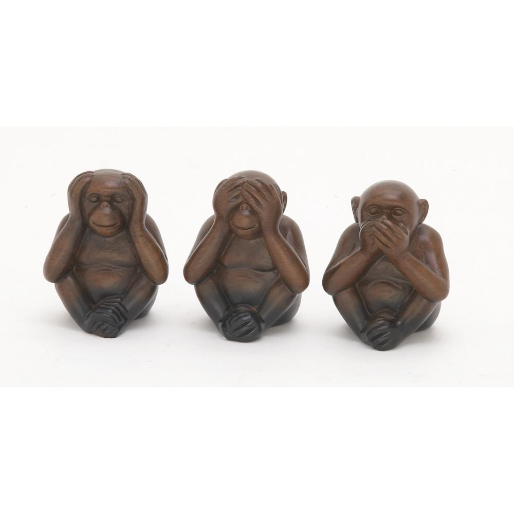 Captivating Ceramic Monkey Set Of 3 - Walmart.com - Walmart.com