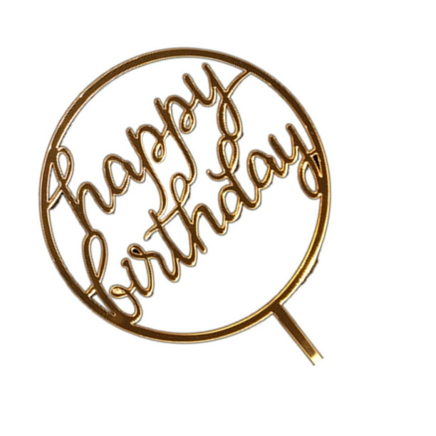 Round Cake Topper Wedding Birthday Party Gifts Dessert ;Kids Happy ...