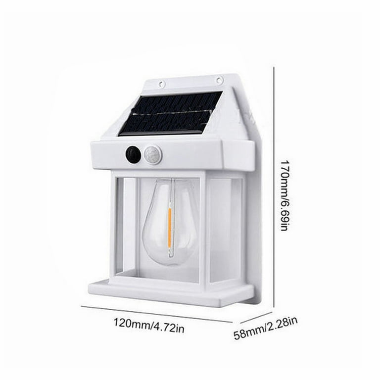White Wall Mount Solar Light Outdoor Lighting Solar Tungsten Wall