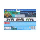 Hot Wheels Die-Cast Monster Trucks 1:64 Scale Demolition Doubles, Motosaurus vs Mega Wrex ...