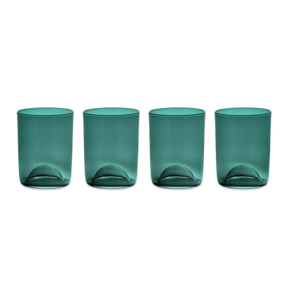 Thyme & Table 12 fl oz Magenta Sphere Drinking Glasses, Set of 4 ...