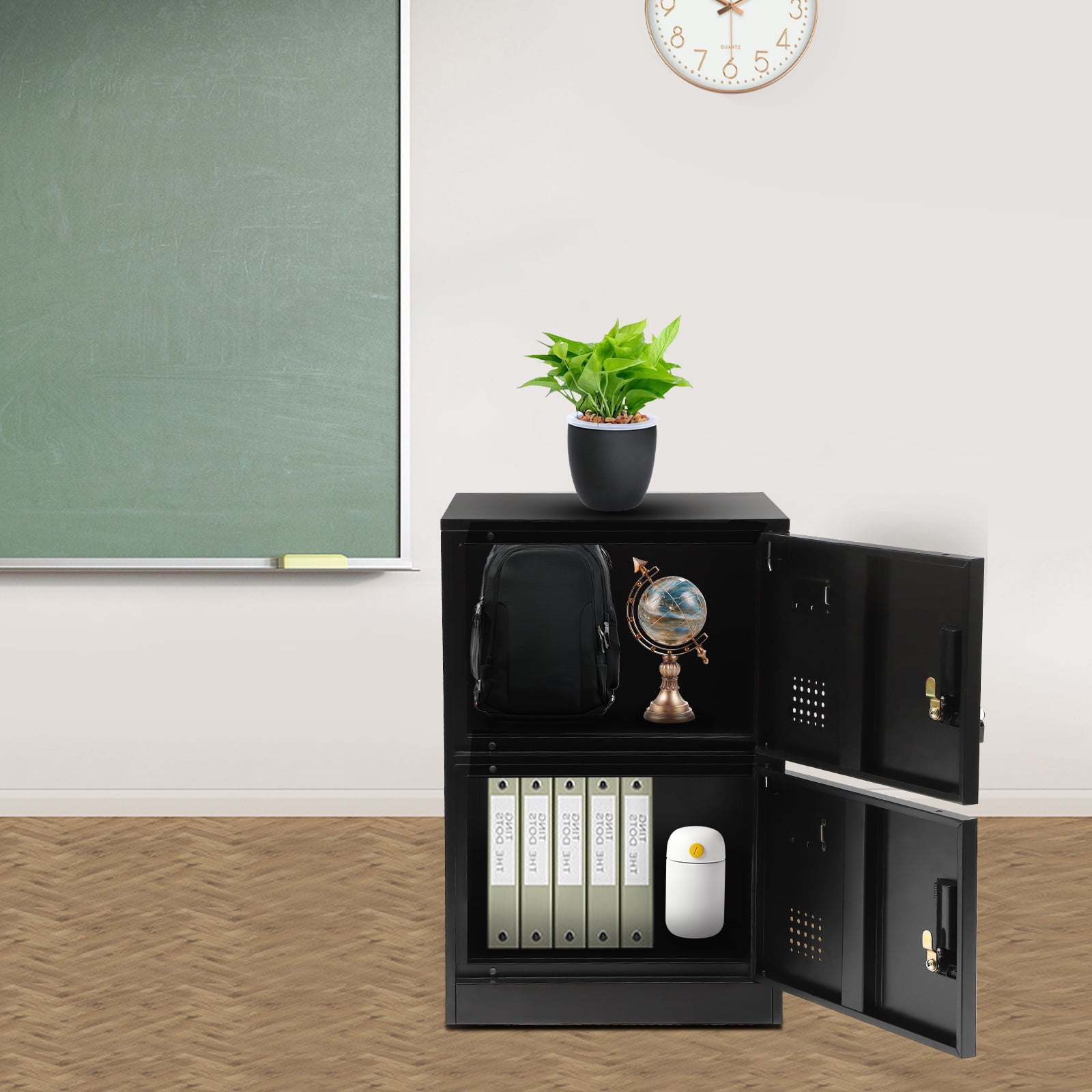 Miumaeov 2-Door Metal Locker with Lock Modern Office Storage Locker ...