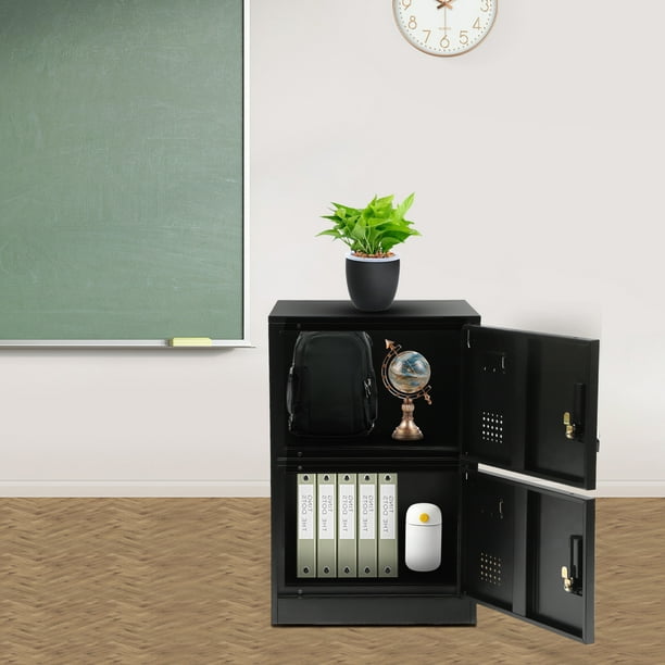 Miumaeov 2-Door Metal Locker with Lock Modern Office Storage Locker ...
