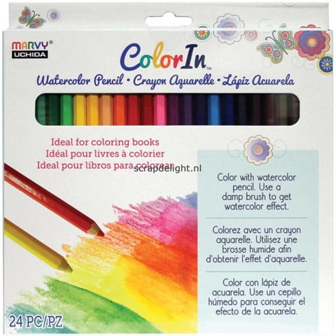 Marvy Uchida Color In: Watercolor Set, 24 Assorted Colors - Walmart.com