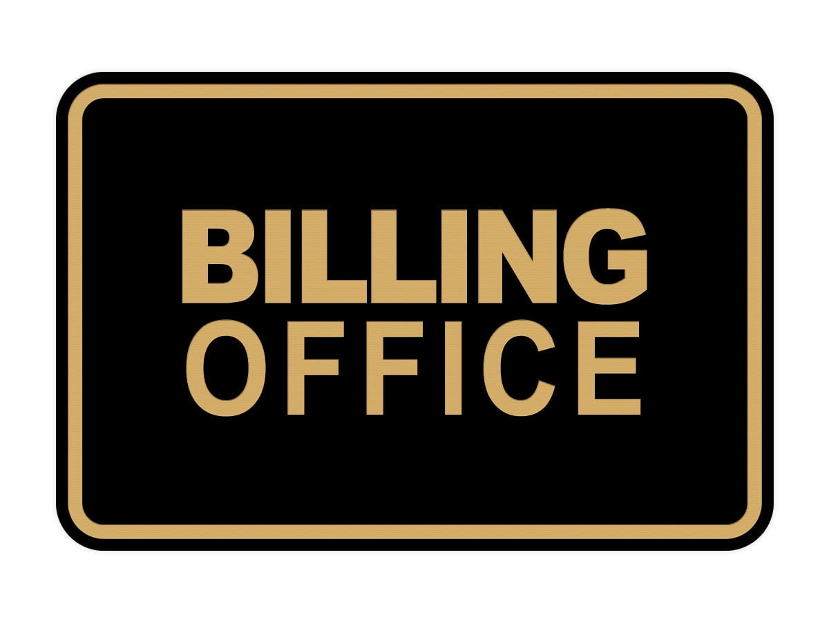 Signs ByLITA Classic Framed Billing Office Sign (Black Gold) - Medium ...