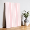 Blush Pink White Stripes Canvas Wall Art for Living Room, Lines Modern ...