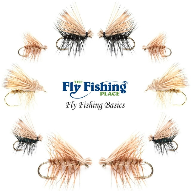 Basics Collection - Elk Hair Caddis Dry Fly Assortment - 10 Dry Fishing ...