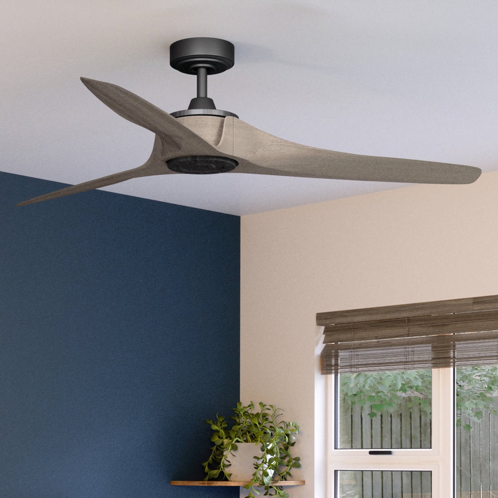 Luxury Modern Ceiling Fan, 11.25H x 60W, with Contemporary Style, Aged ...