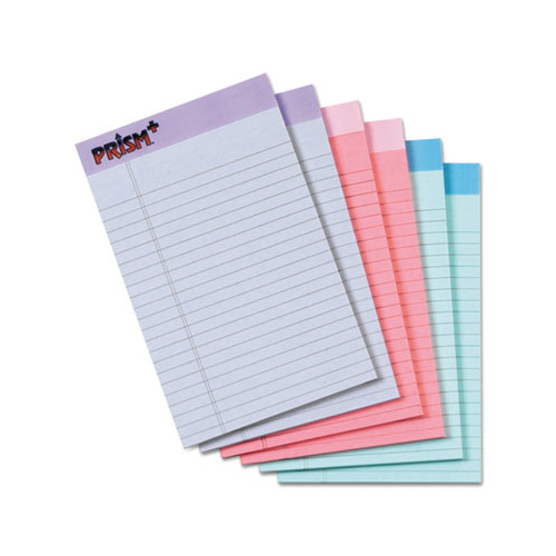 Prism Writing Pads Narrow Rule, 5 x 8, Assorted Pastel Sheet Colors, 50 ...