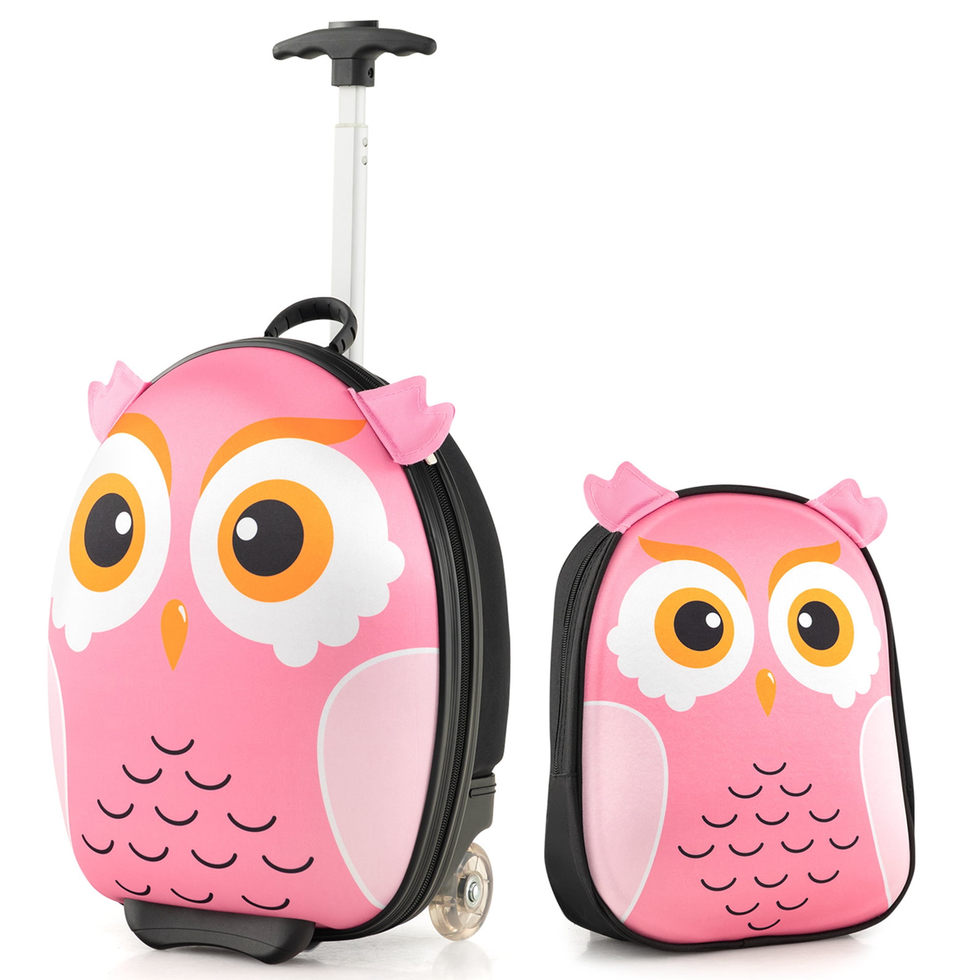 Click here for Costway 2pcs Kids Carry On Luggage Set 16 Owl Roll... prices