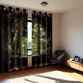 Forest Landscape Patterned Blackout Curtains Nature Scene Mountain ...