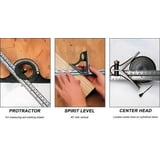 Fisher FI285BK Combination Square with Center Finder and Protractor ...