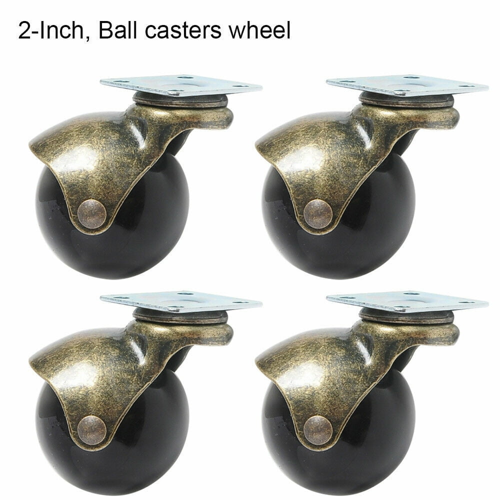2-Inch Caster Wheel, Heavy Duty Swivel Ball Caster Wheels with 360 ...