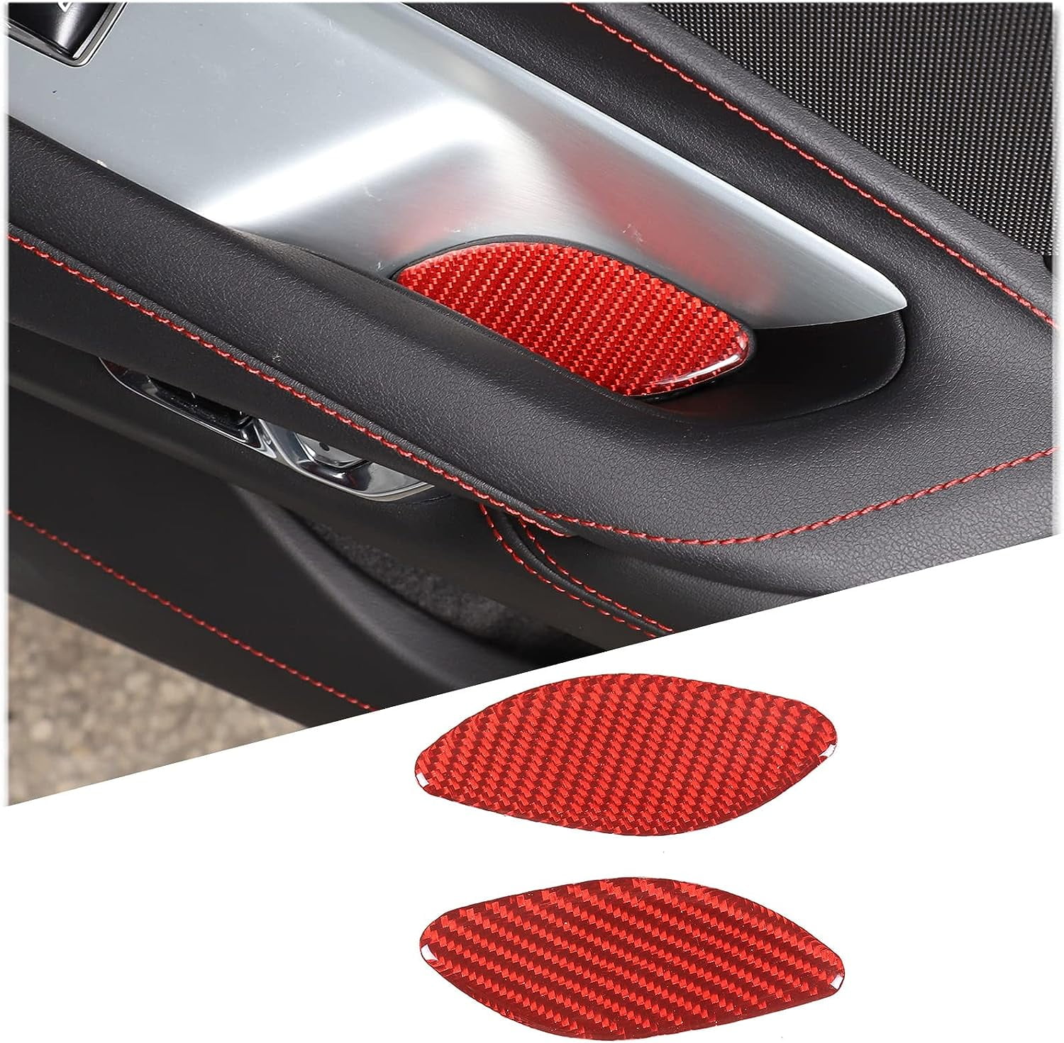 TINKI Soft Carbon Fiber Window Lift Groove Sticker Compatible with ...