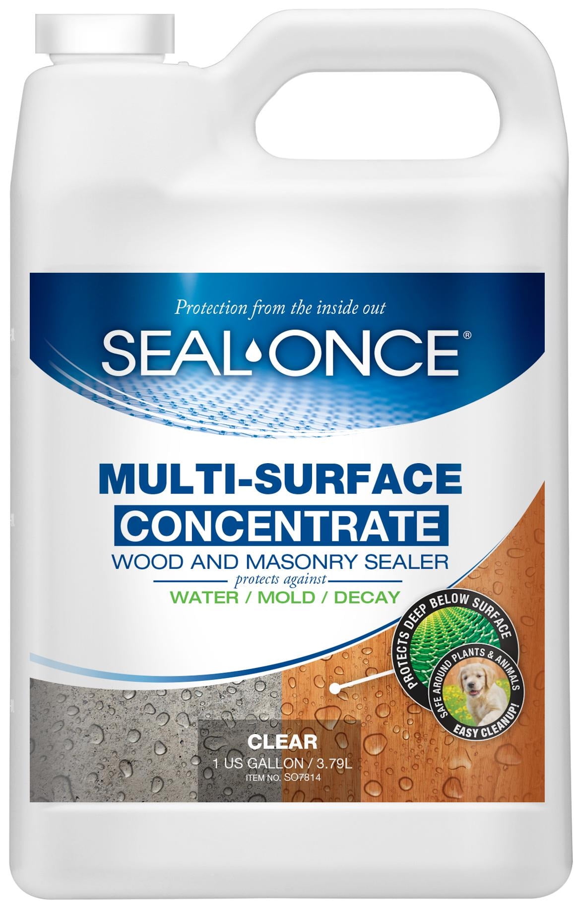 SEAL-ONCE Multi-Surface Concentrate Waterproofing Sealer &Stain, 1 ...