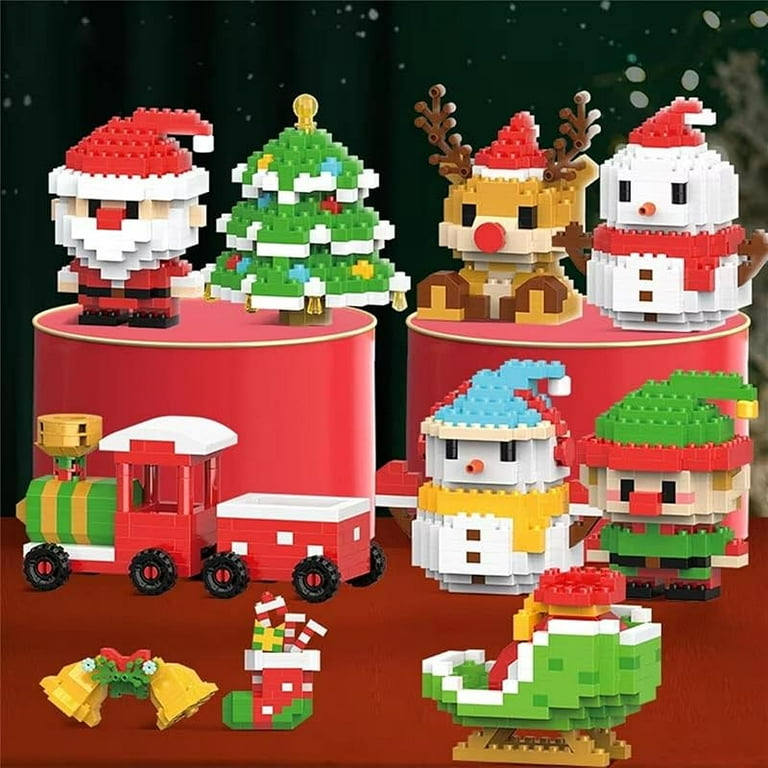 Christmas Lego Santa Claus Design Building Blocks, 2025 New 4 Pack ...