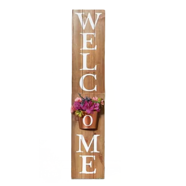Interchangeable Wall Leaning Welcome Sign with 8 Magnetic Season Icons ...