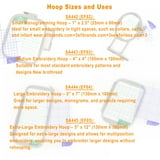 HimaPro 4pc Hoop Set for Brother Sewing Machines (SA442-445 ...