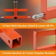 3 Point Trailer Hitch with 2" Receiver for Category 1, 3 Pt Tractor ...