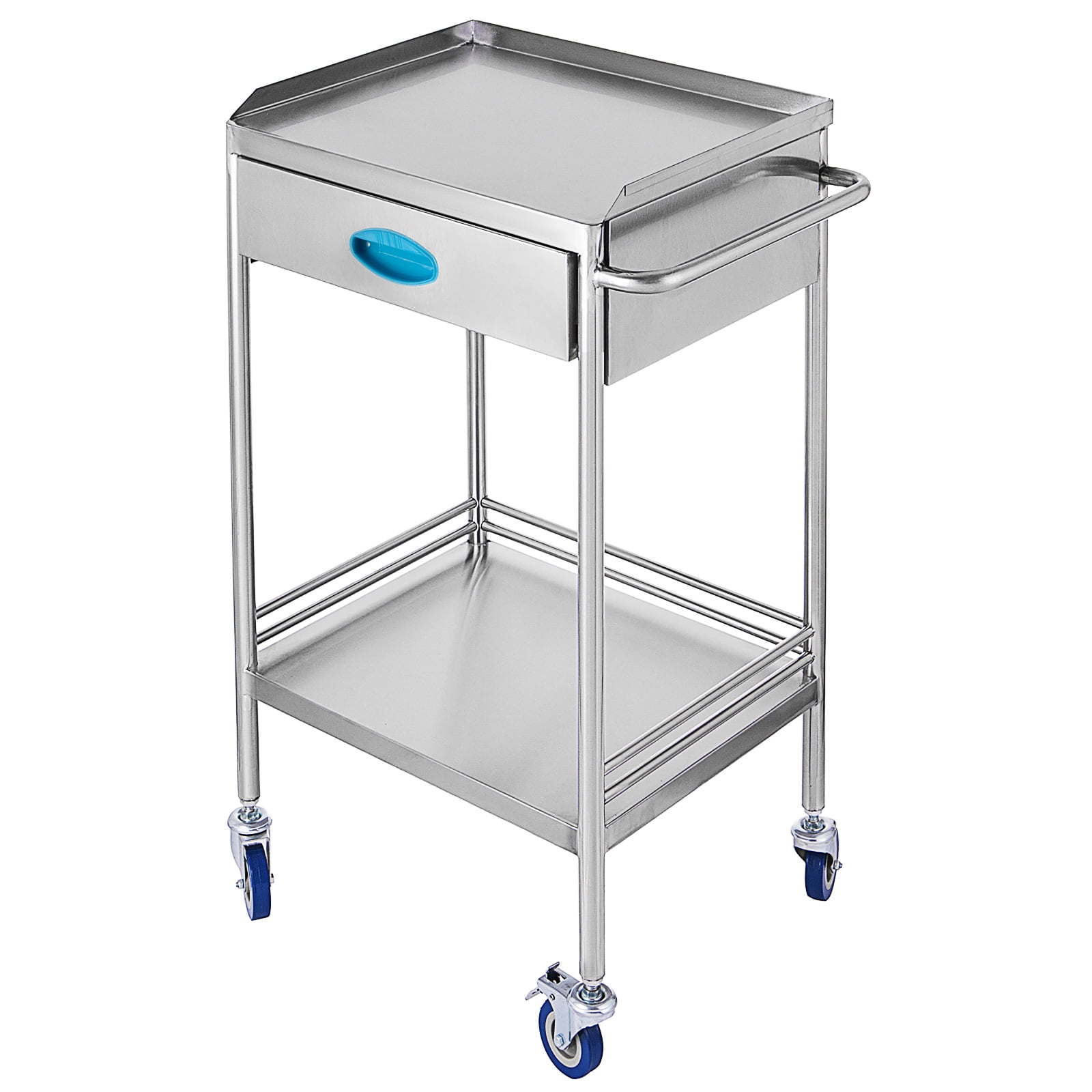 VEVOR Utility Cart with 2 Shelves,Shelf Stainless Steel with Wheels ... VEVOR Utility Cart with 2 Shelves,Shelf Stainless Steel with Wheels ...